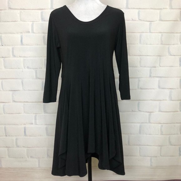 Sympli | Dresses | Sympli Black Stretch Knit Swing Tunic Dress Size ...